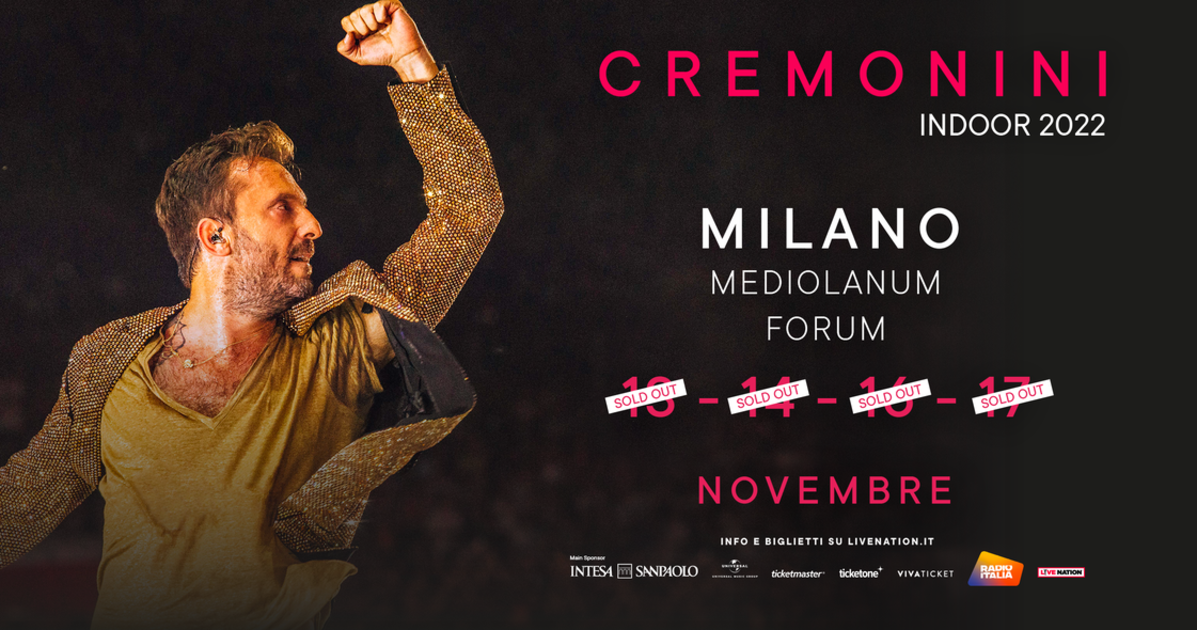 News - RadioItalia-Cesare Cremonini nei palasport: dopo Roma, poker di ...